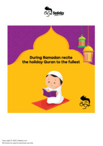 9 Ramadan Rituals For Kids Flash Cards PDF | Sadeky