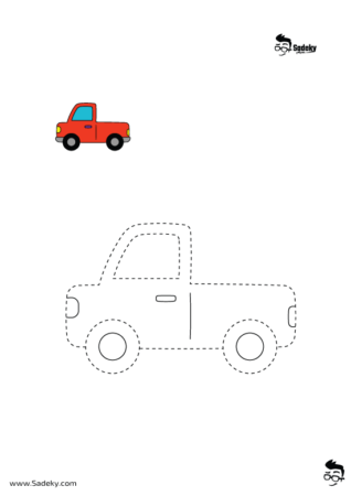 Free Car Tracing Pictures Printable Worksheet | Transportation | Sadeky