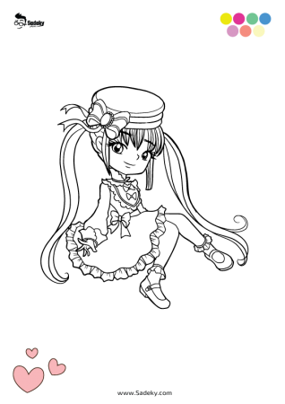 Free Printable Kawaii Anime Girl Coloring Pages 2026 | Sadeky