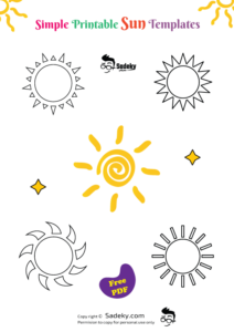 Free Printable Sun Templates Simple | Sun Outline | Sadeky