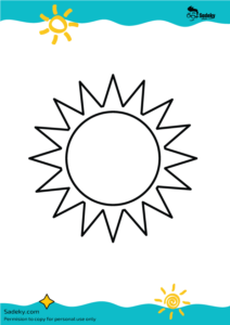 Free Printable Sun Templates Simple | Sun Outline | Sadeky