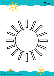 Free Printable Sun Templates Simple | Sun Outline | Sadeky