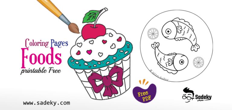Free Coloring Pages Foods Printable For Kids | Sadeky