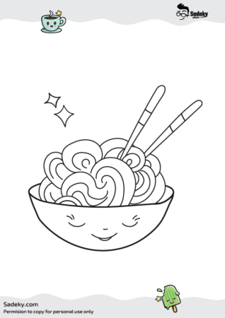 Free Coloring Pages Foods Printable For Kids | Sadeky