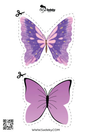 Free Purple Butterfly Printable | Purple Butterflies Art | Sadeky