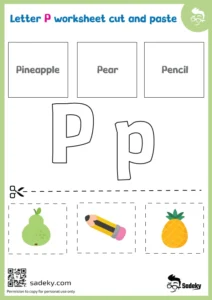 Cut-and-paste-letter-p-worksheets-for-preschool | Sadeky